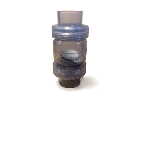 Clear PVC True Union Swing Check Valve - Aquatic Equipment & Design Inc.